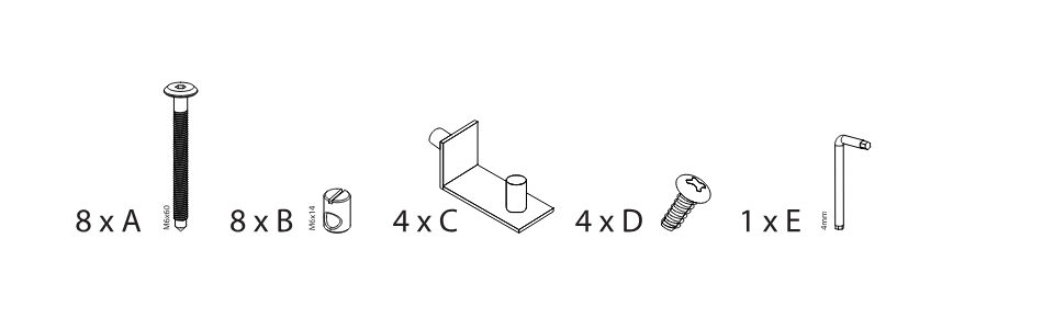 Screws - New Beech Cot - Whole Screw Set – Mokee